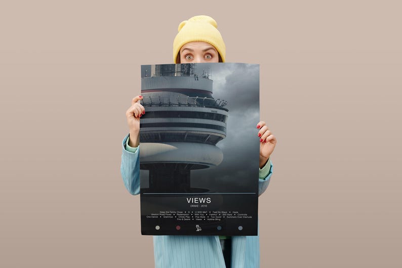 Drake Poster | Views Poster | Album Poster Prints | Wall Decor Posters ...