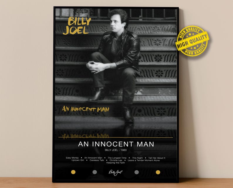 Billy Joel Poster | an Innocent Man Poster | Album Poster Prints | Wall ...