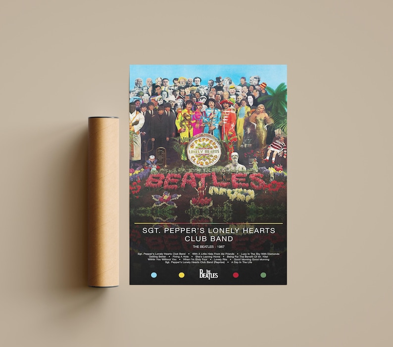 The Beatles Poster | Sgt. Pepper's Lonely Hearts Club Band Poster ...