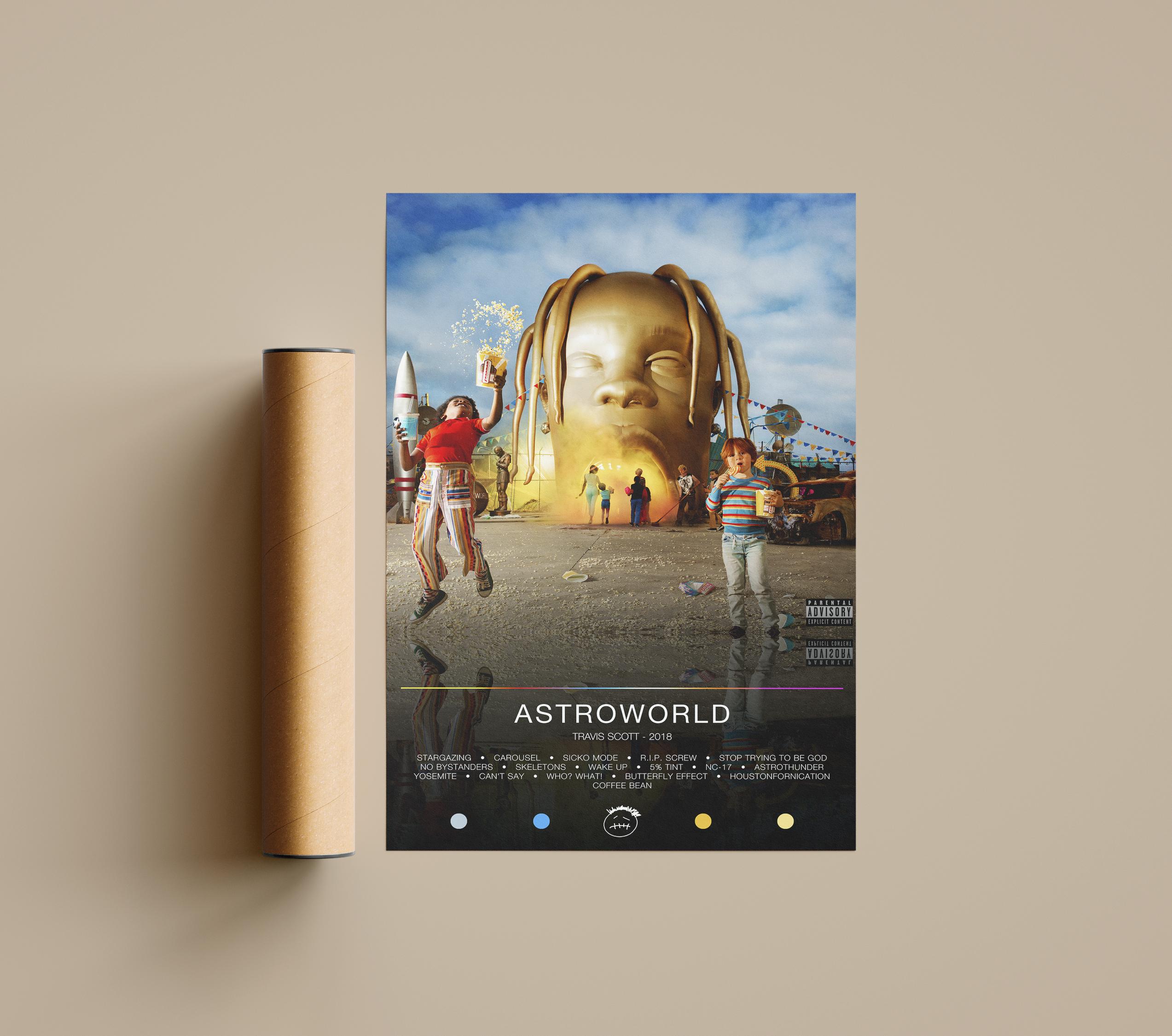 Travis Scott Poster Astroworld Poster Album Poster Prints Wall Decor ...