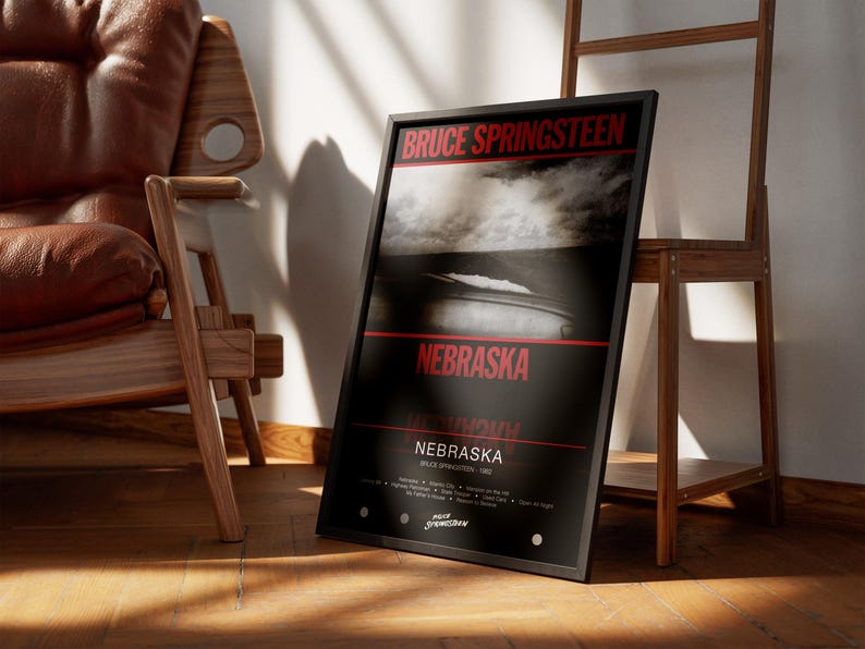 Bruce Springsteen Poster | Nebraska Poster | Album Poster Prints | Wall ...
