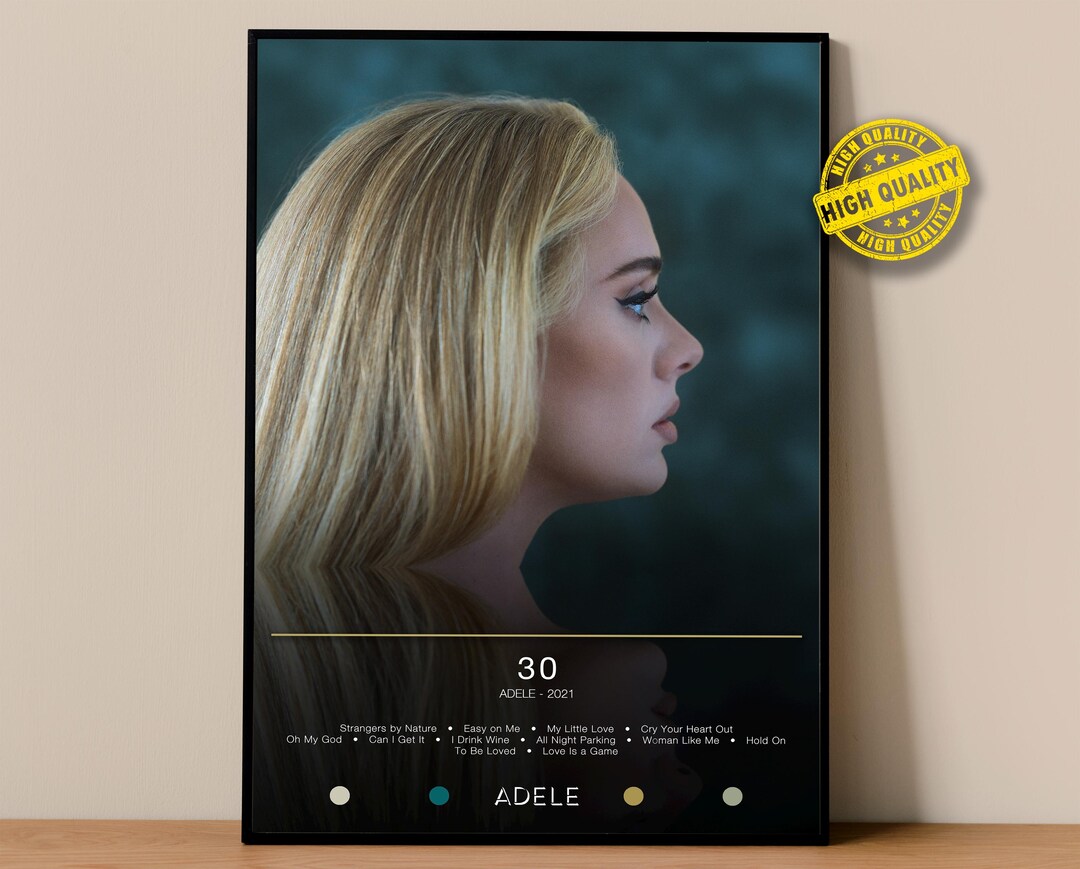 Adele Poster | 30 Poster | Album Poster Prints | Wall Decor Posters ...