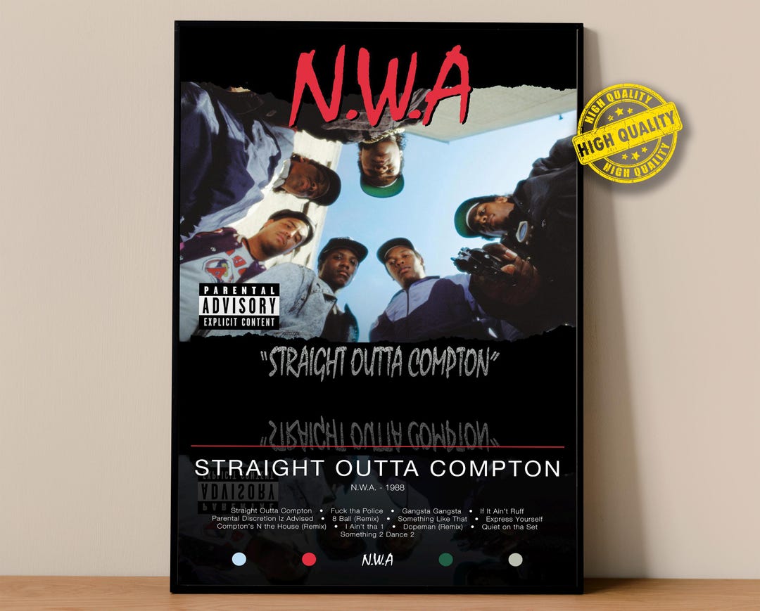 N.W.A. Poster | Straight Outta Compton Poster | Album Poster Prints ...