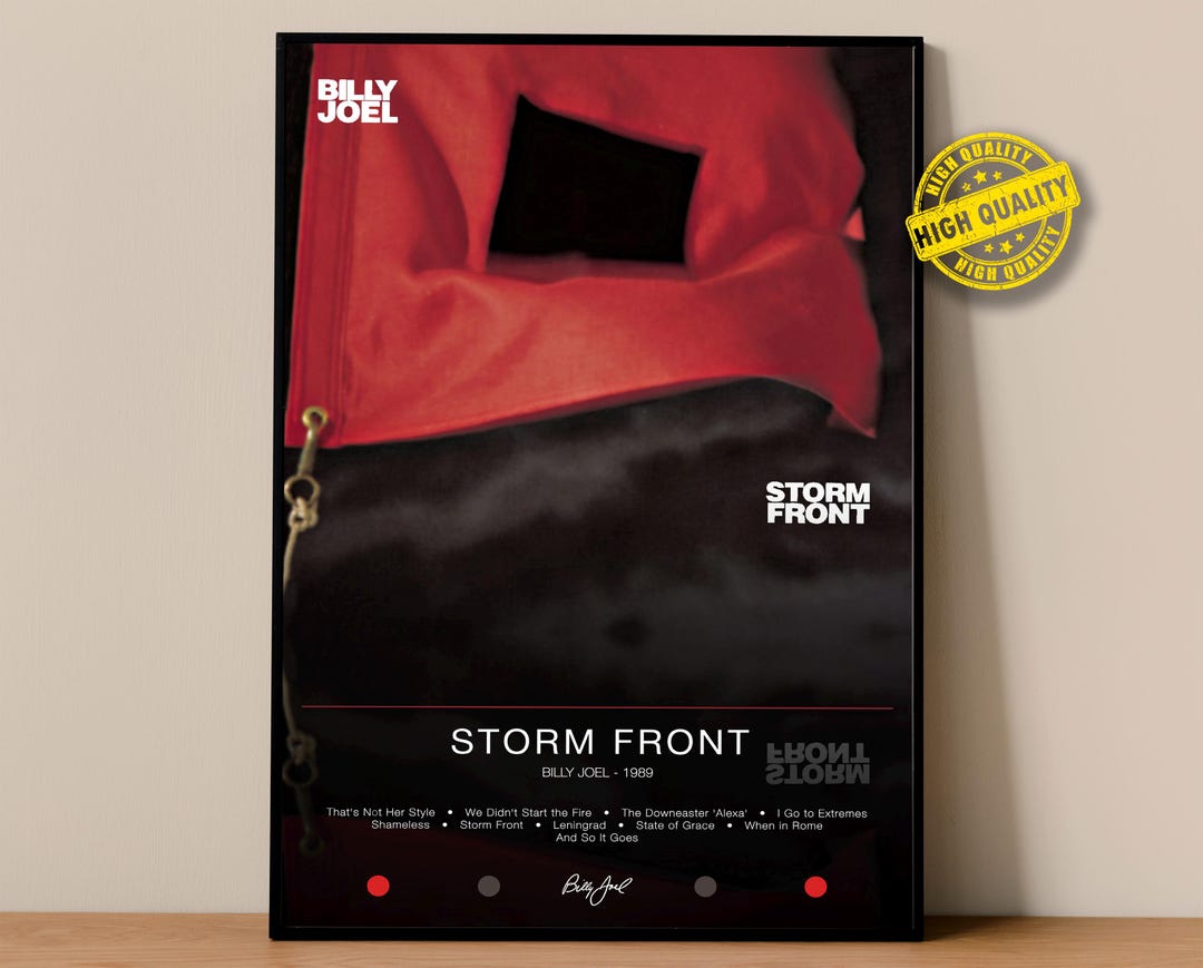 Billy Joel Poster | Storm Front Poster | Album Poster Prints | Wall ...