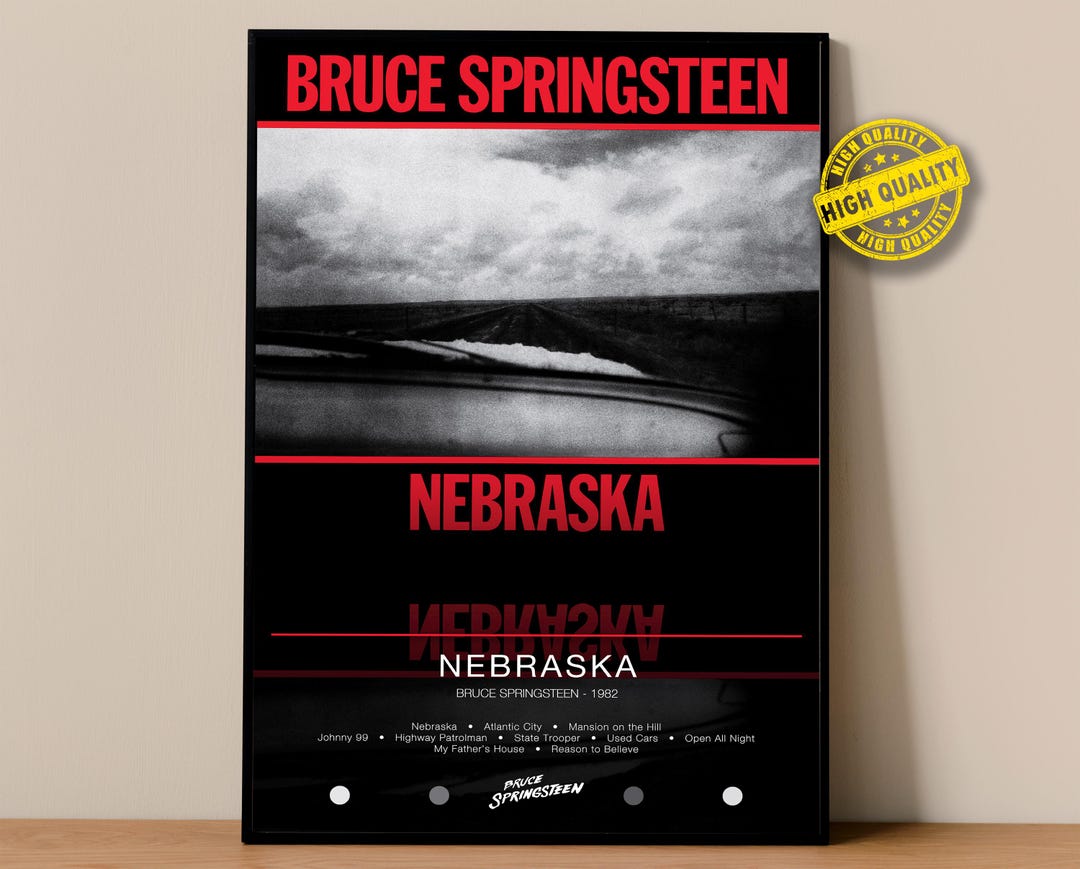 Bruce Springsteen Poster | Nebraska Poster | Album Poster Prints | Wall ...