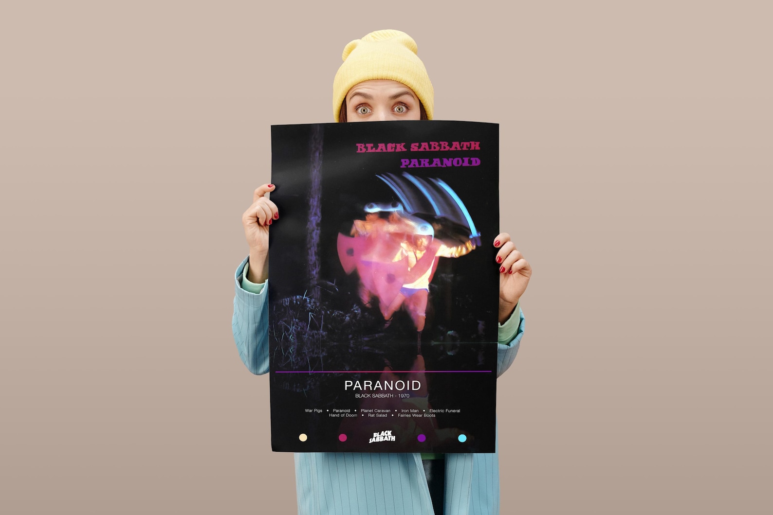 Black Sabbath Poster Paranoid Poster Album Poster Prints Wall Decor ...