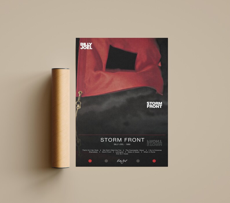 Billy Joel Poster | Storm Front Poster | Album Poster Prints | Wall ...
