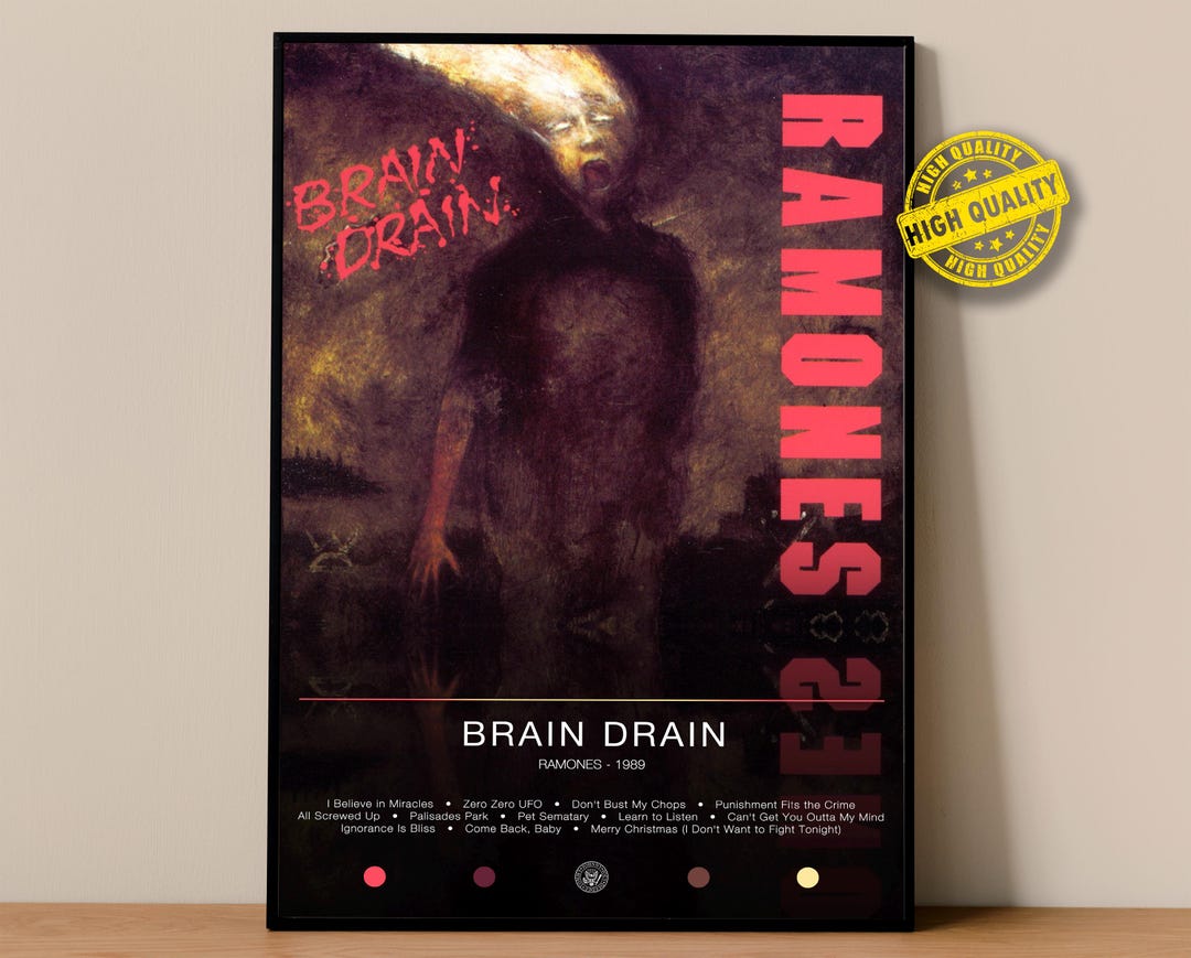 Ramones Poster Brain Drain Poster 18102 Album Poster Prints Wall Decor ...