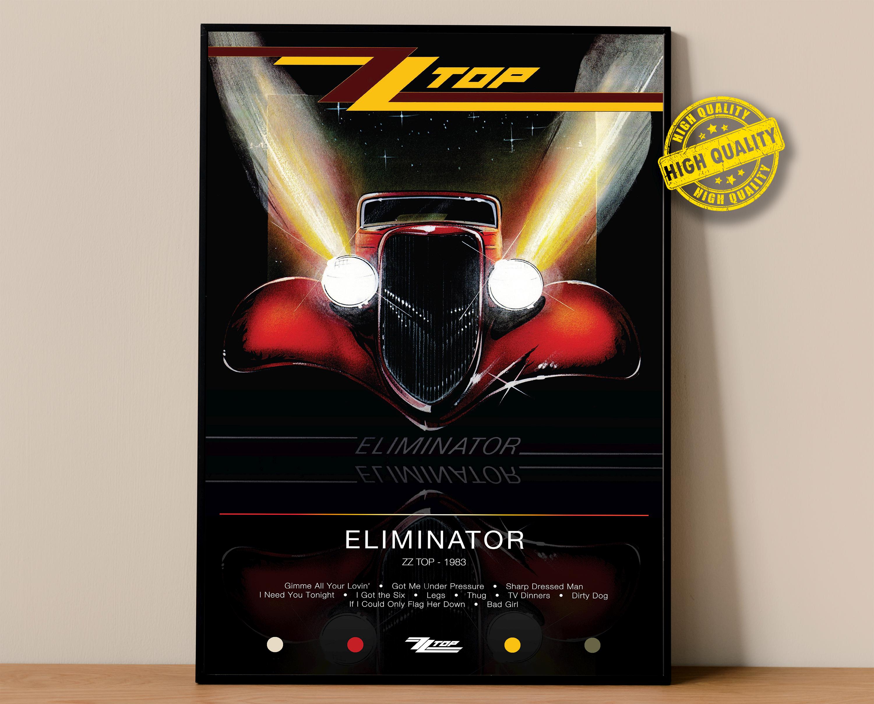 ZZ Top Poster | Eliminator Poster | Album Poster Prints | Wall Decor ...