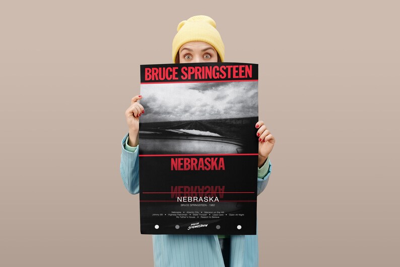 Bruce Springsteen Poster | Nebraska Poster | Album Poster Prints | Wall ...
