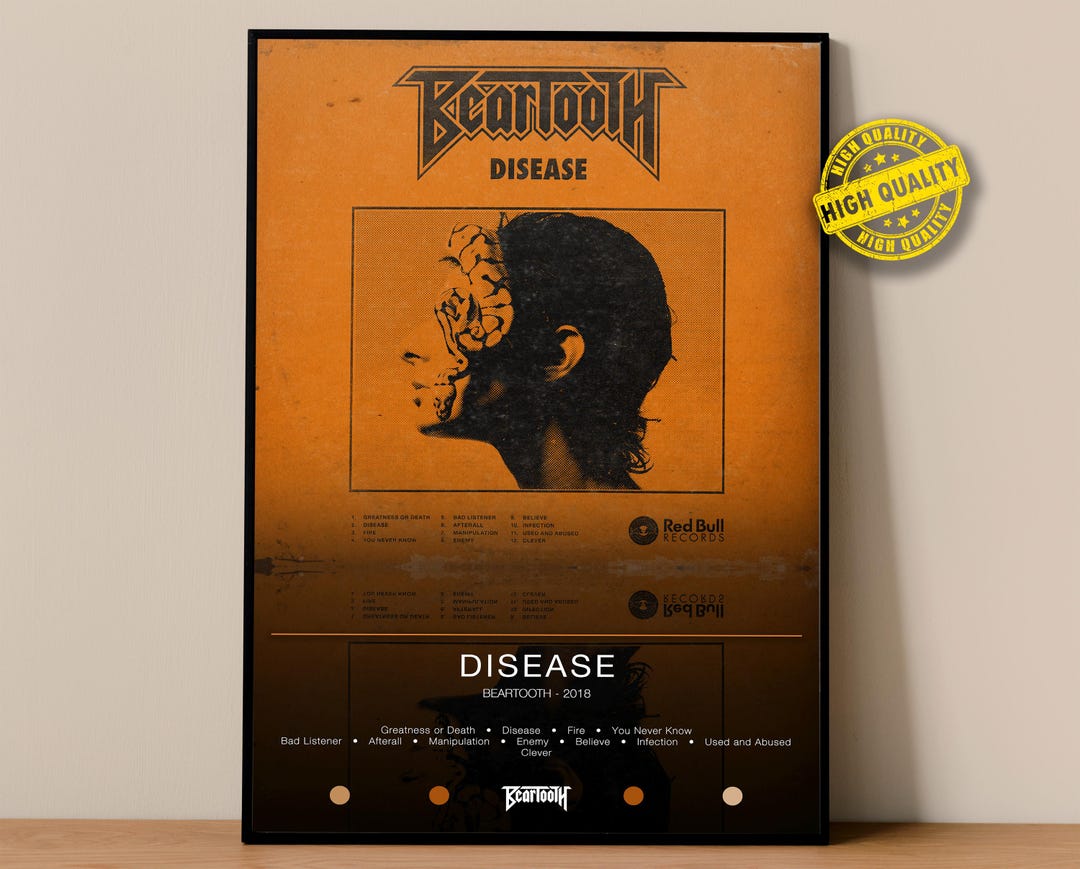 Beartooth Poster Disease Poster Album Poster Prints Wall Decor Posters ...