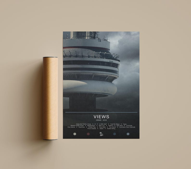 Drake Poster | Views Poster | Album Poster Prints | Wall Decor Posters ...