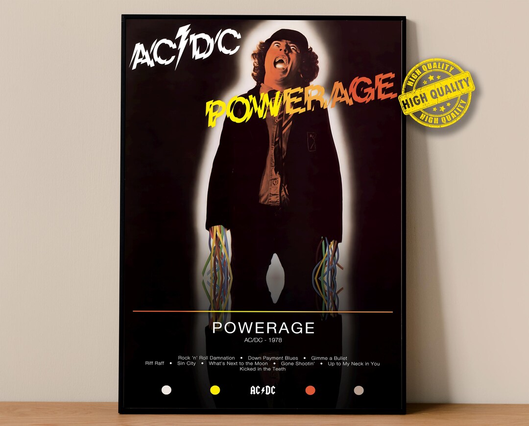 AC/DC Poster Powerage Poster Album Poster Prints Wall Decor Posters ...