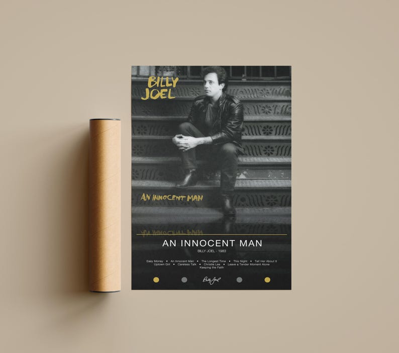 Billy Joel Poster | an Innocent Man Poster | Album Poster Prints | Wall ...