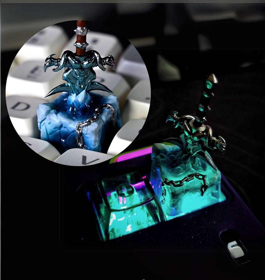 Frostmourne Sword Inspired Keycap, Arthas Sword Death Knight Sword ...