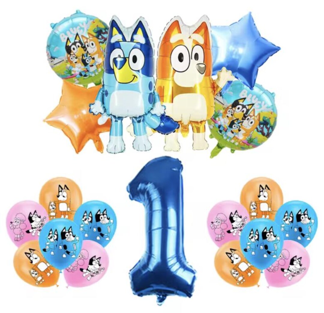 Bluey Balloon Set With Number 19pcs - Etsy