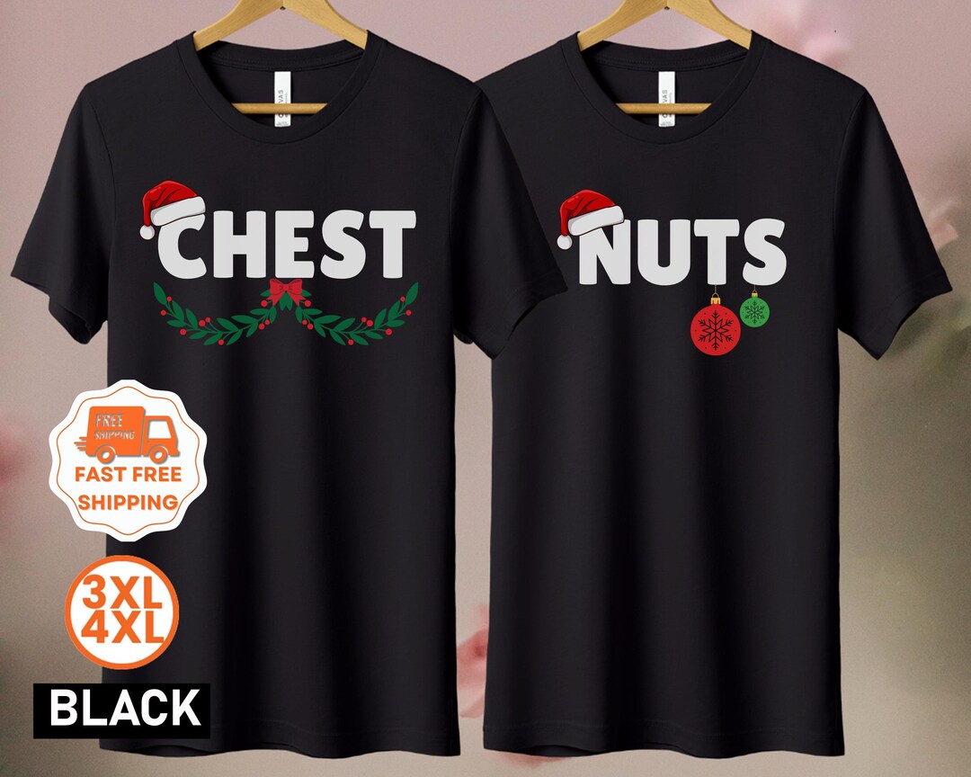 Chestnuts Couples Christmas Shirts, Gift for Couple Chest Nuts Shirt ...