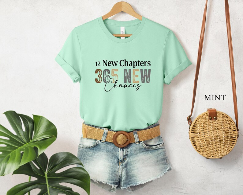 New Year 2025 Shirt, 12 New Chapters, Motivational Tee - Etsy