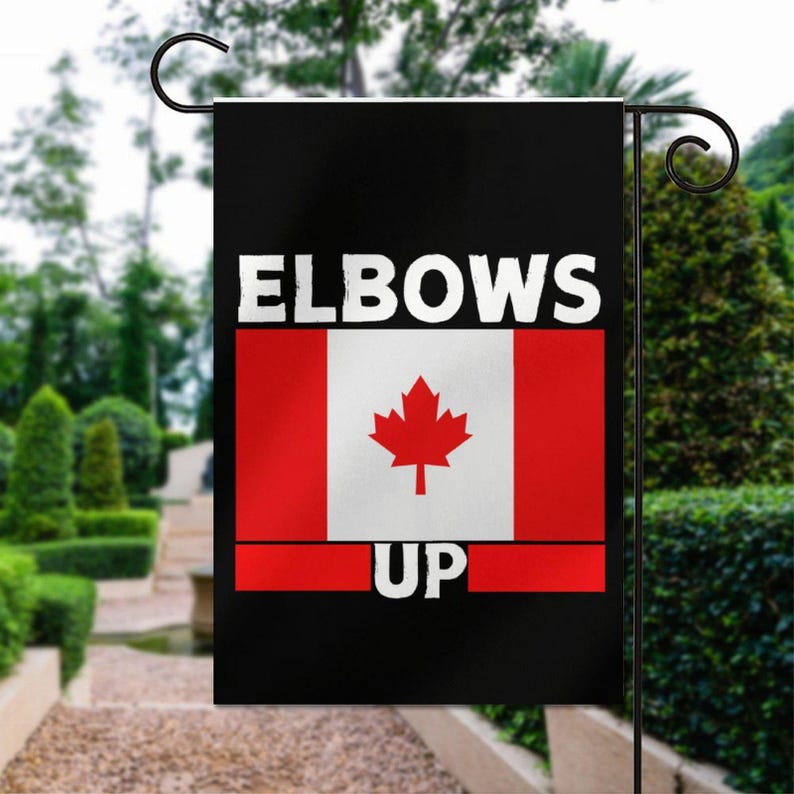 Elbows up Canada Flag - True North Strong Flag - Canada Garden Flag ...