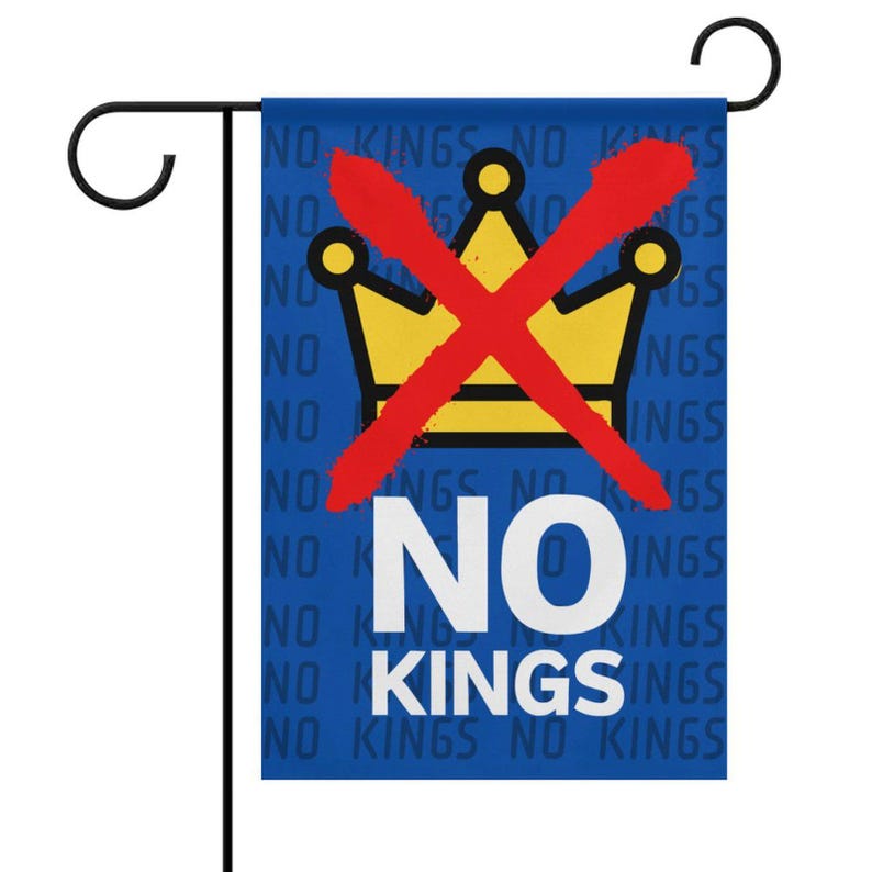 No Kings Anti-authoritarian Yard Sign: Resist Tyranny, Democracy Not ...