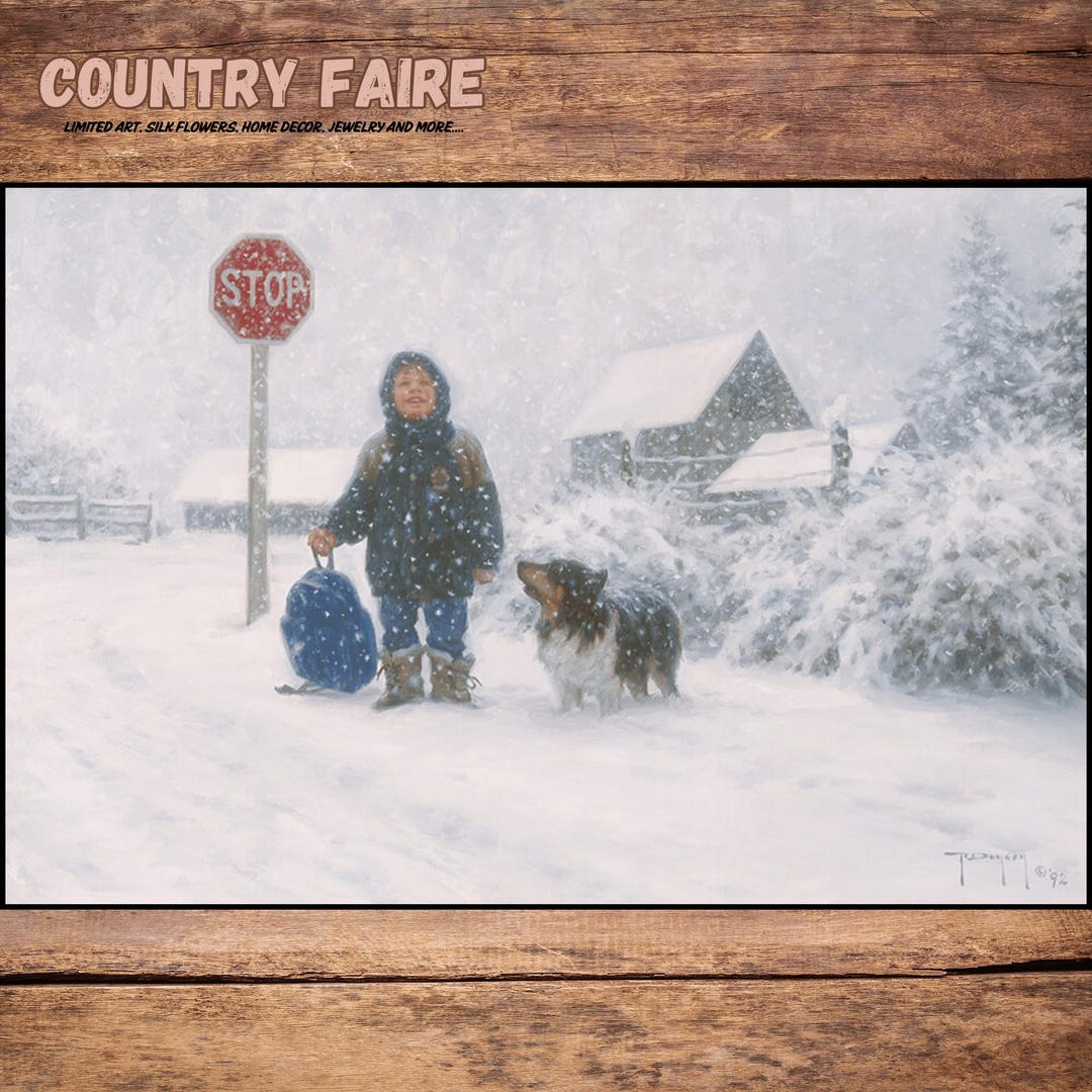 POSTER- Catching Snowflakes by Robert Duncan 1992 - Etsy