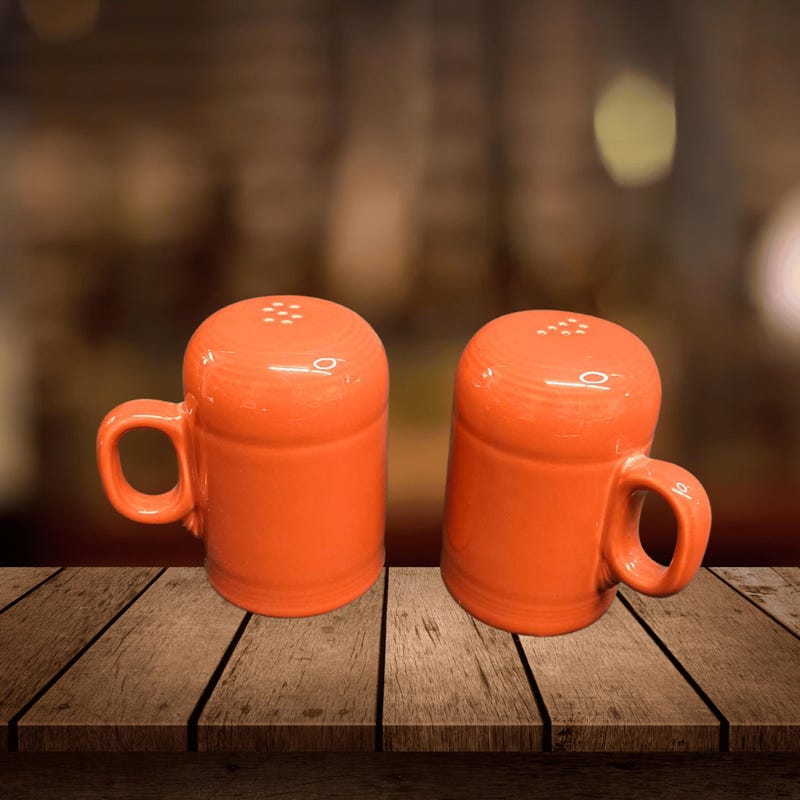 Vintage Orange Salt Shaker - Etsy