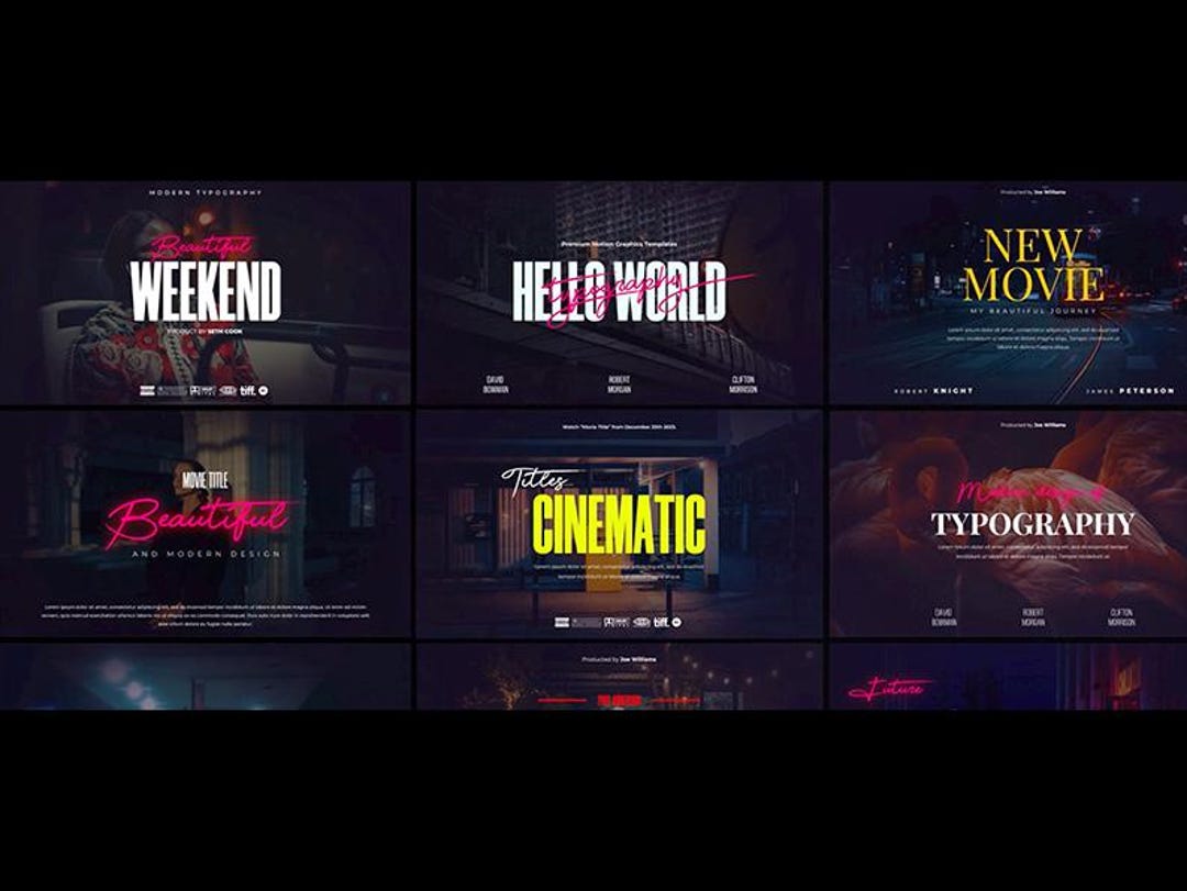 Cinematic Film Titles - Etsy