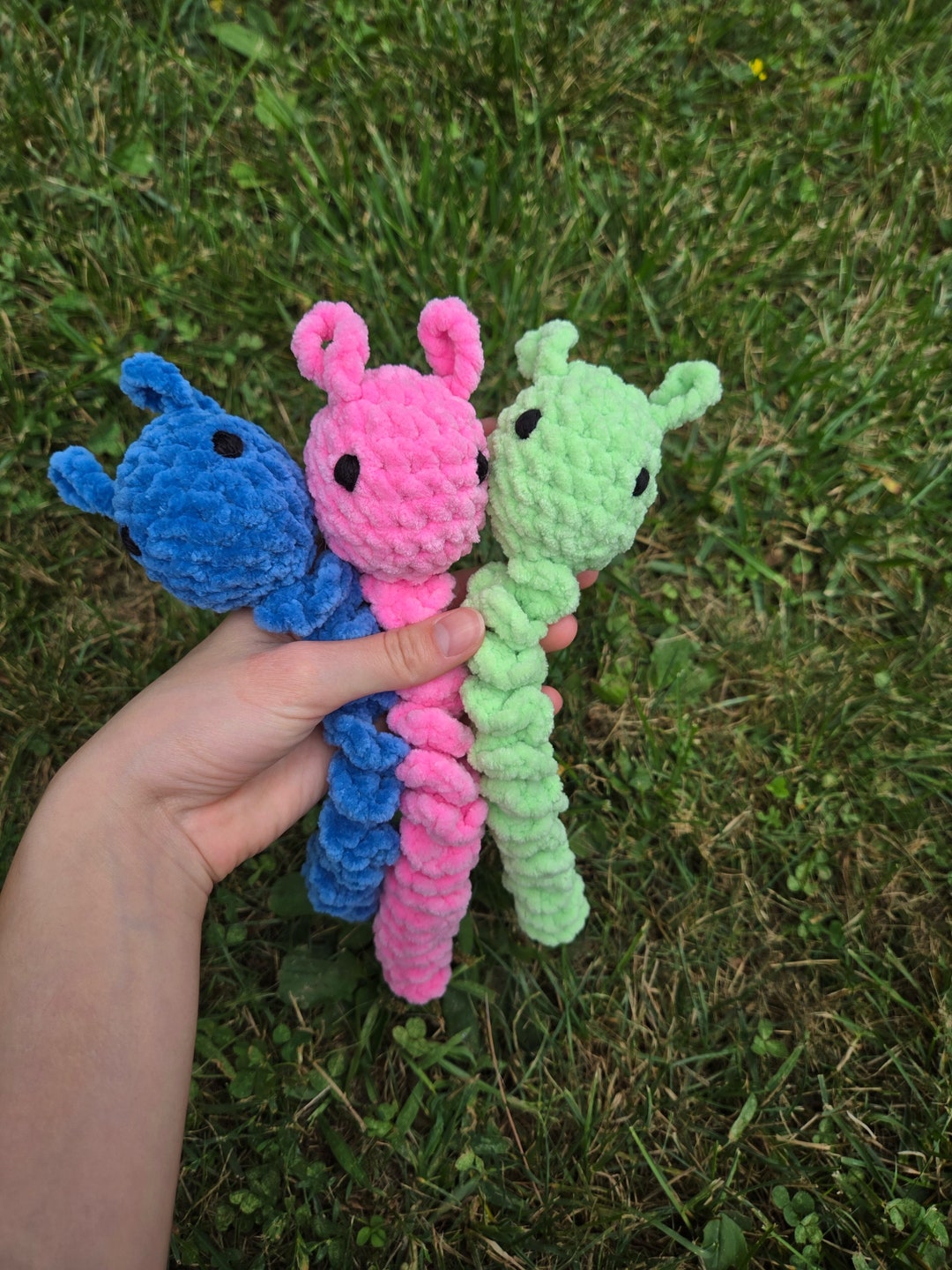Wormy Buddy the Fidget Toy Crocheted Amigurumi Plushie in Light Weight ...