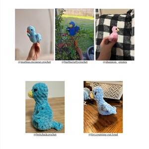 PDF Crochet Pattern: Jumbo + Mini Bluebird Amigurumi Plushie 2 Pattern ...
