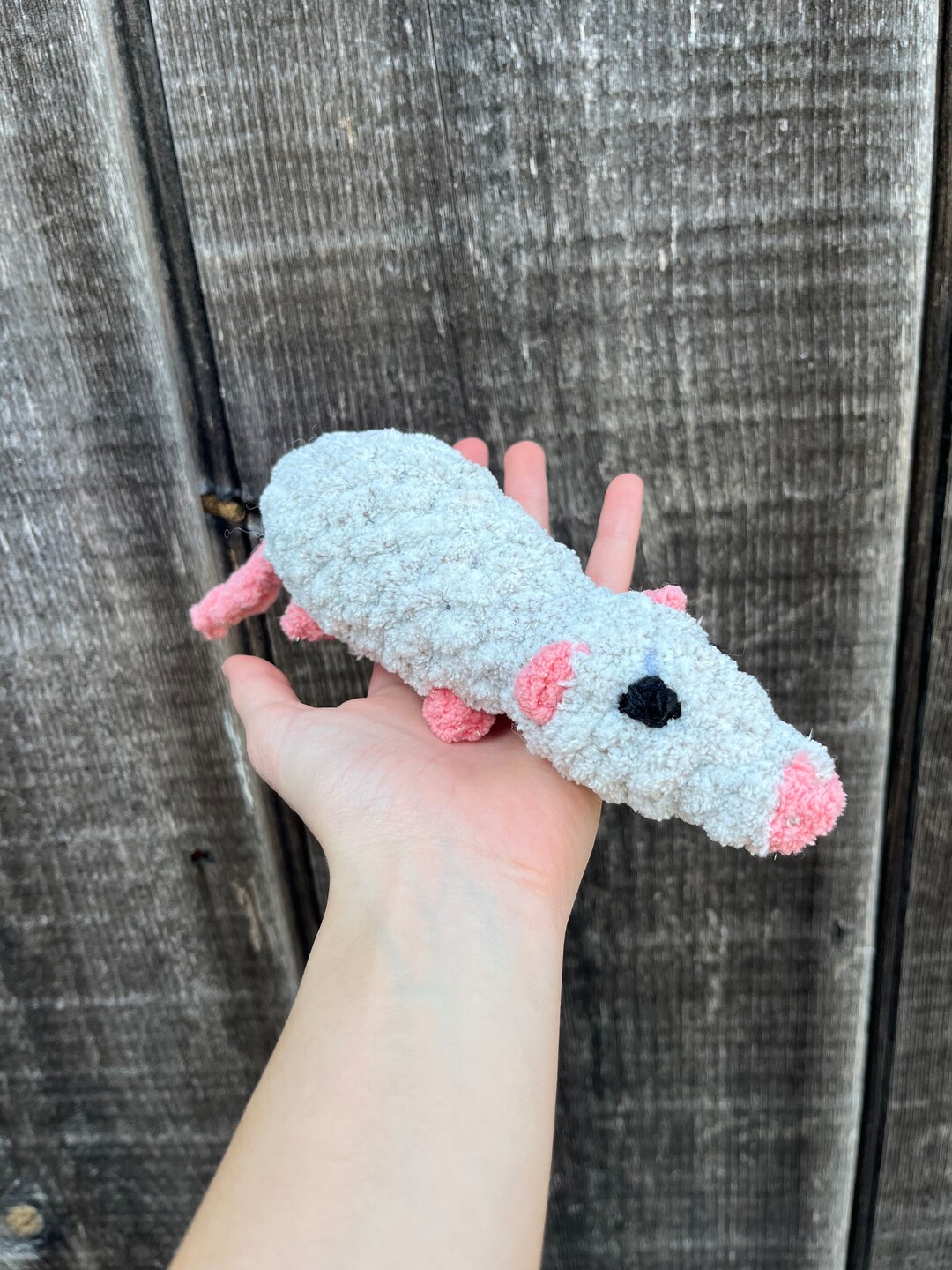 Tiny Rat Amigurumi Crocheted Plushie in Speckled White - Etsy