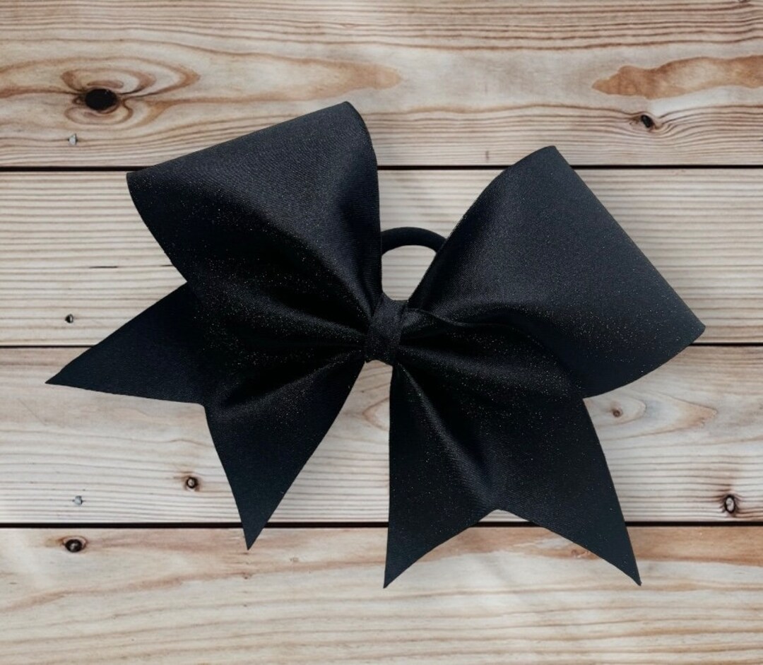Custom Cheerleader Black Fabric Ribbon Cheer Hair Bow - Etsy