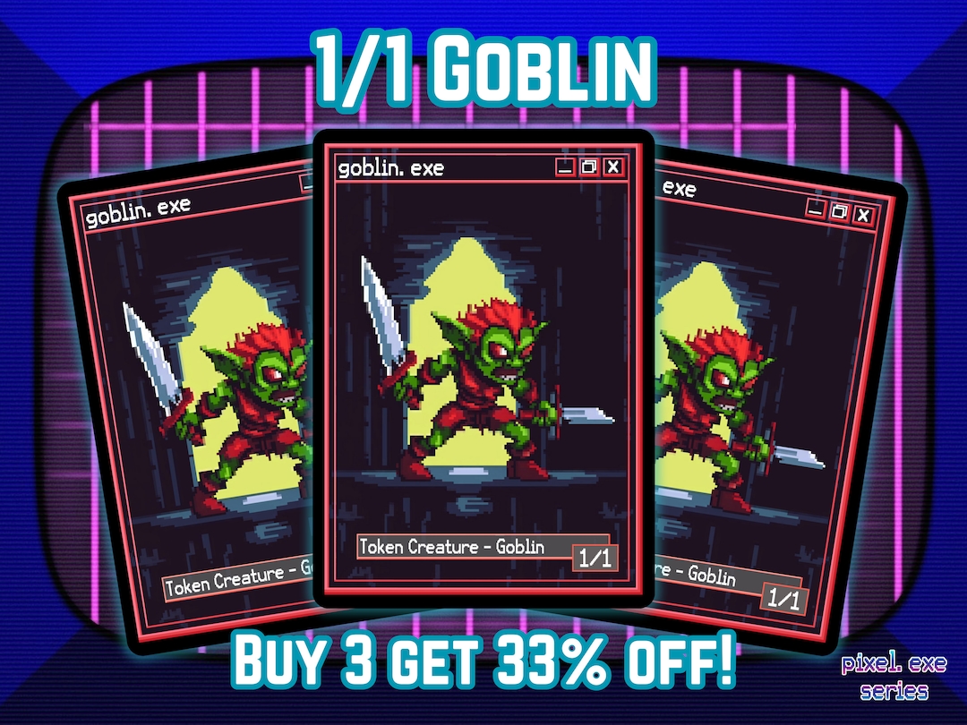 Goblin 1/1 Token - Retro 8bit Pixel Art - Buy 3 Get 33% Discount - Full Art Custom Magic Proxies ...