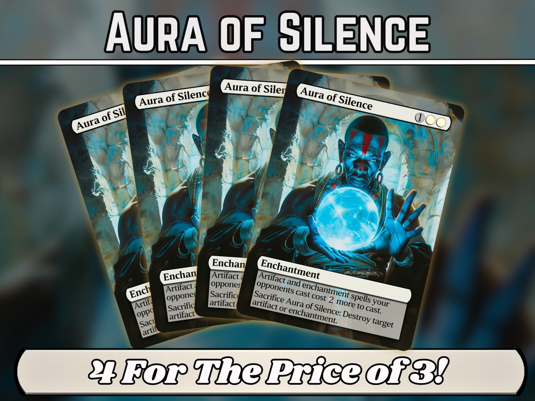 Aura of Silence - Proxy - Custom Magic Fantasy Art Series - Full-art ...