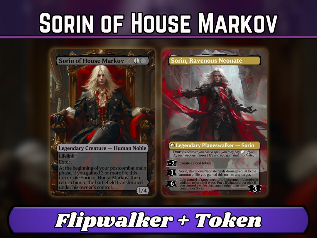 Sorin of House Markov - Proxy - Custom Magic Fantasy Art Series - Full ...