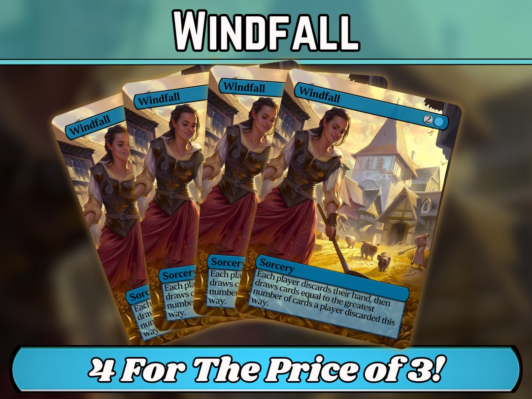 Windfall - Proxy - Custom Magic Fantasy Art Series - Full-art Custom ...