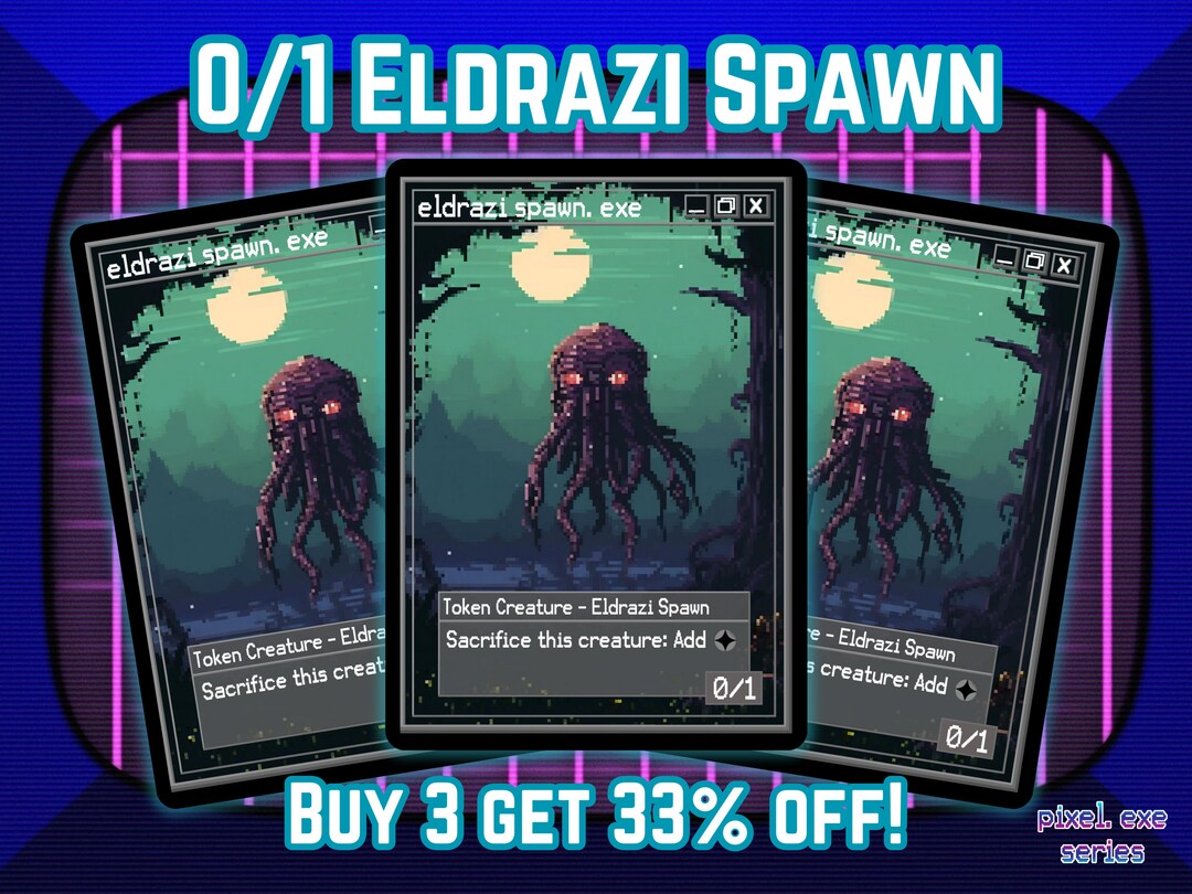 Eldrazi Spawn 0/1 Token - Retro 8bit Pixel Art - Buy 3 Get 33% Discount ...