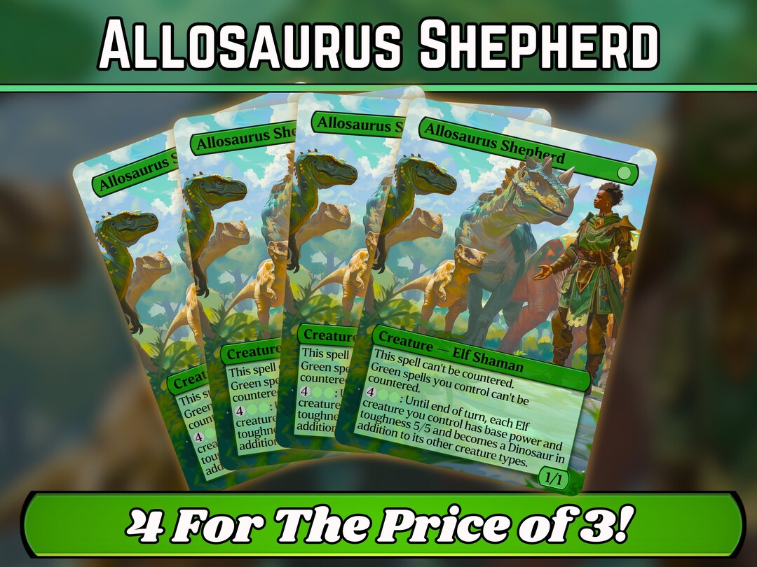 Allosaurus Shepherd - Proxy - Custom Magic Fantasy Art Series - Full ...