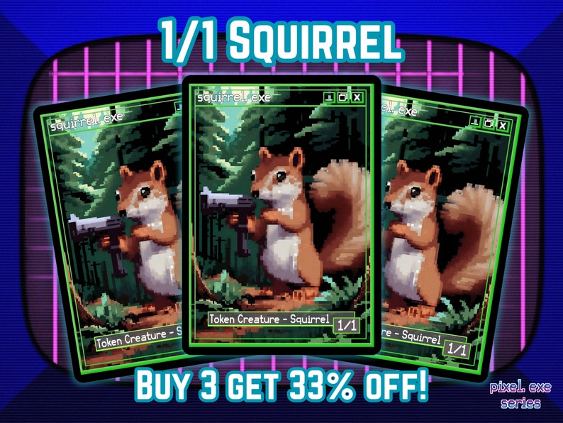 Squirrel 1/1 Token Retro 8bit Pixel Art Buy 3 Get 33% Discount Full Art ...