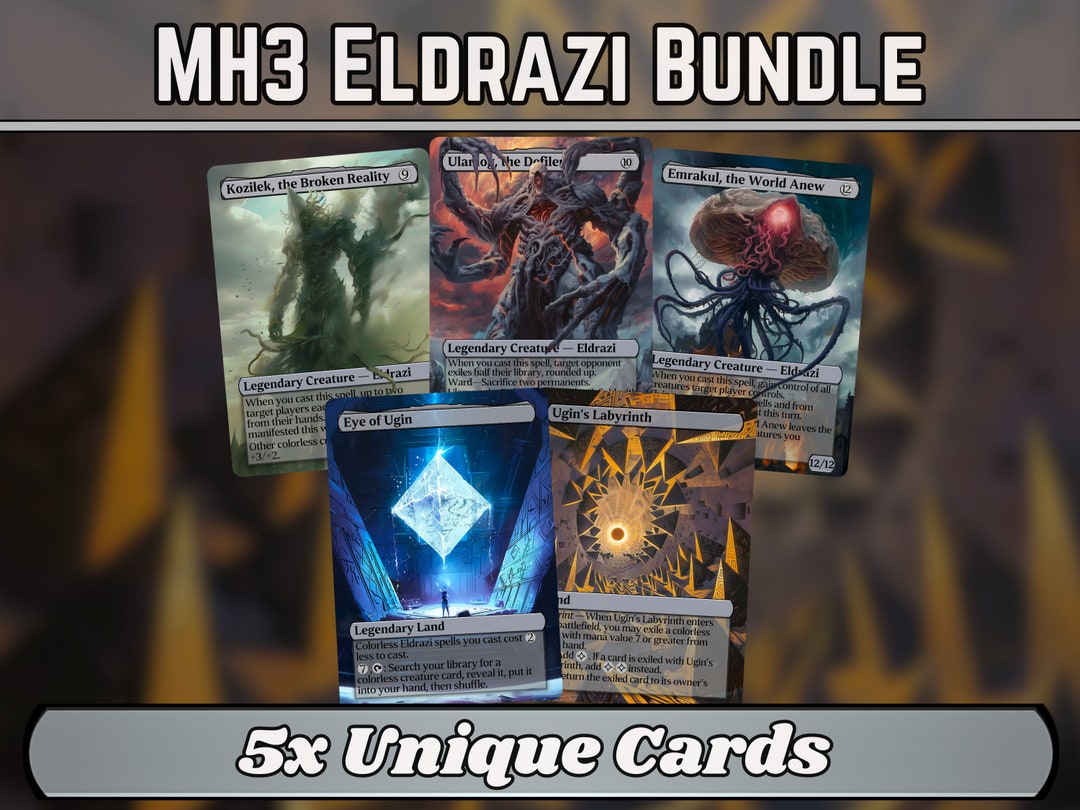 Eldrazi MH3 Mini-bundle - Eldrazi Tribal Commanders - Set of 5 Cards - Unique Full-art Magic ...