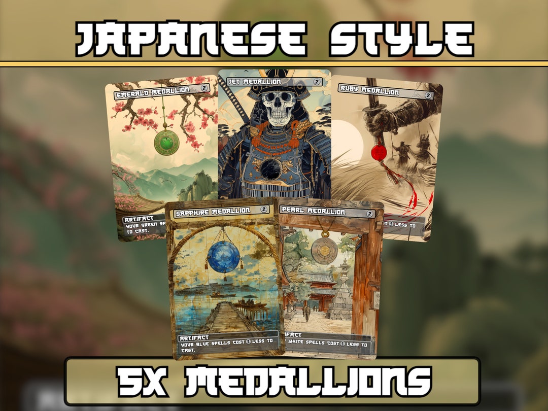 Medallion Proxy Sets - Japanese Style - Pearl Sapphire Jet Ruby Emerald ...
