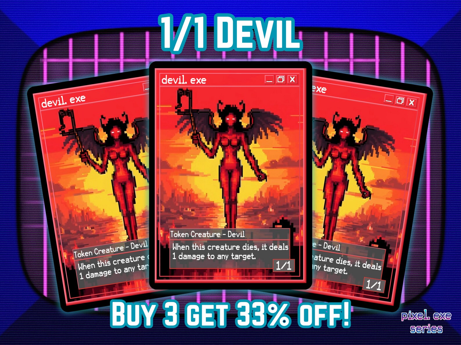 Devil 1/1 Token Retro 8bit Pixel Art Buy 3 Get 33% Discount Full Art ...