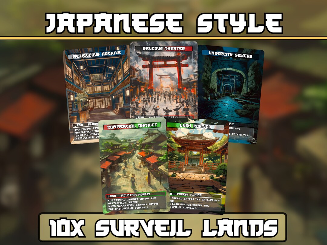 Surveil Lands - Japanese Style Surveil Lands Set of 10 - Unique Full ...