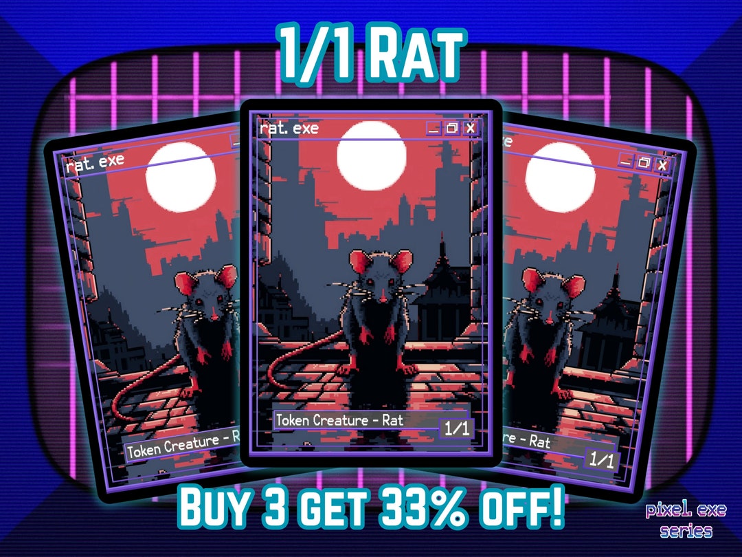 Rat 1/1 Token - Retro 8bit Pixel Art - Buy 3 Get 33% Discount - Full ...