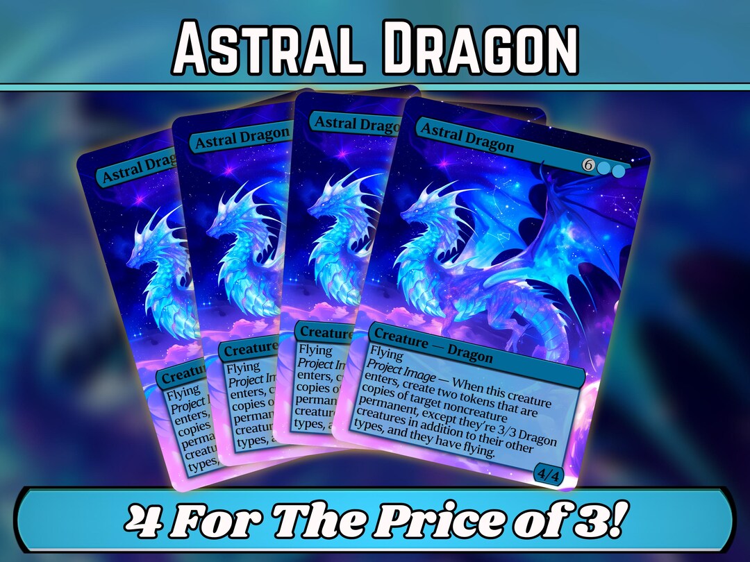Astral Dragon - Proxy - Custom Magic Fantasy Art Series - Full-art ...