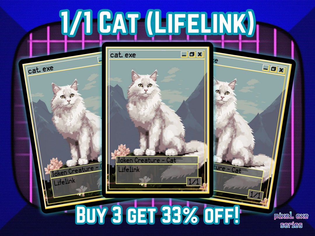 Cat 1/1 (lifelink) Token - Retro 8bit Pixel Art - Buy 3 Get 33% ...