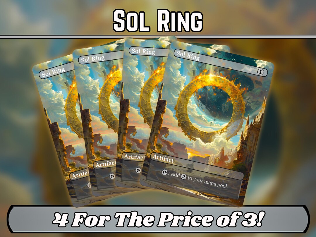 Sol Ring - Proxy - Custom Fantasy Art Series - Full-art Custom Proxies - Great Gift - Artifact ...