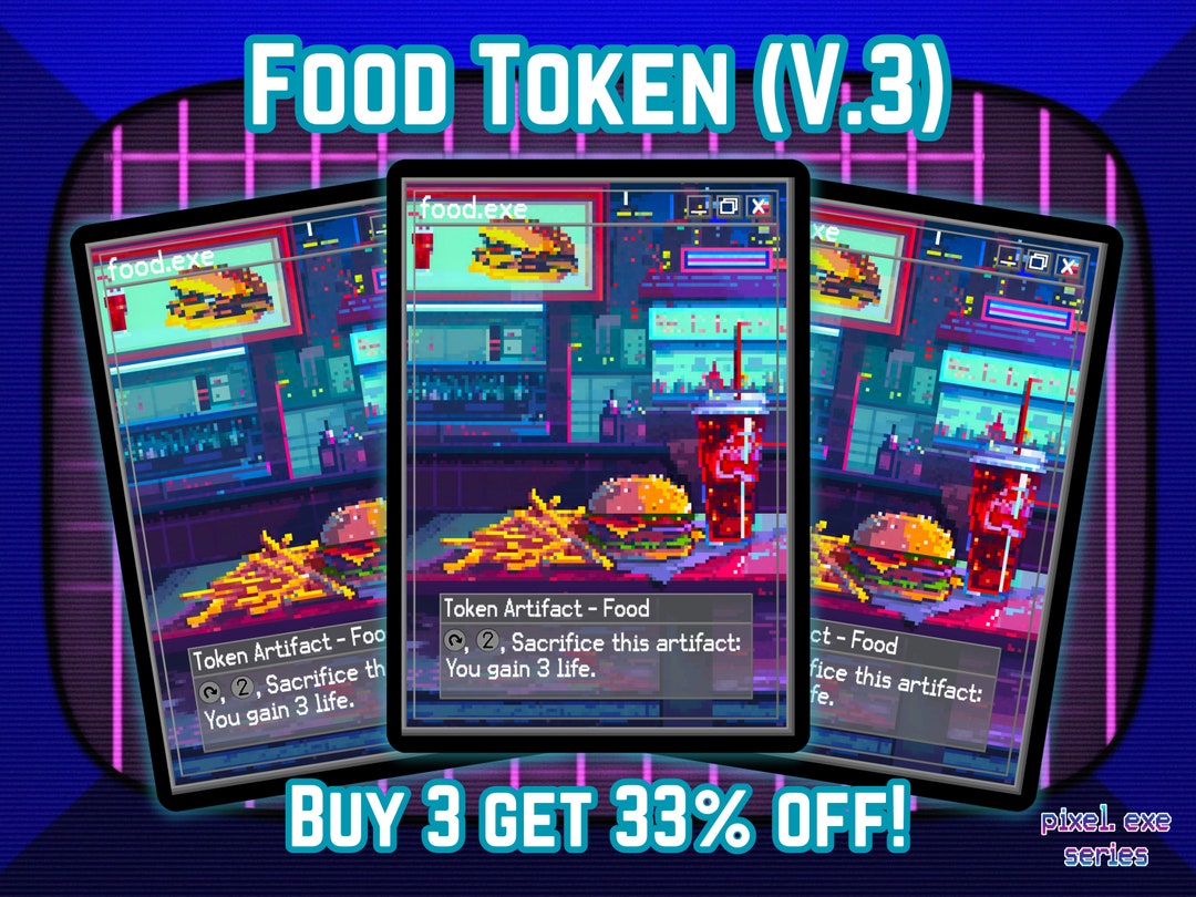 Food V.3 Token - Retro 8bit Pixel Art - Buy 3 Get 33% Discount - Full ...