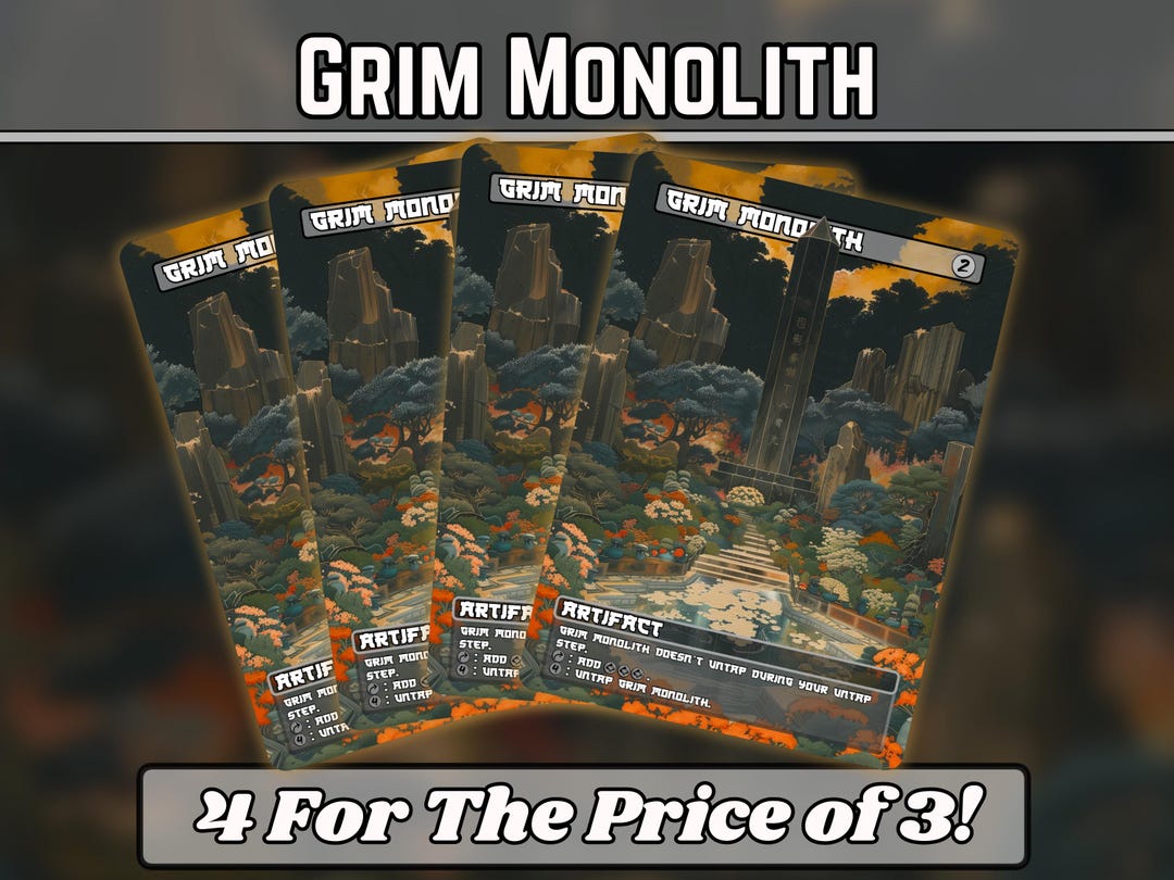 Grim Monolith - Proxy - Japanese Mana Rock Art Series - Unique Full-art Custom Magic Proxies ...