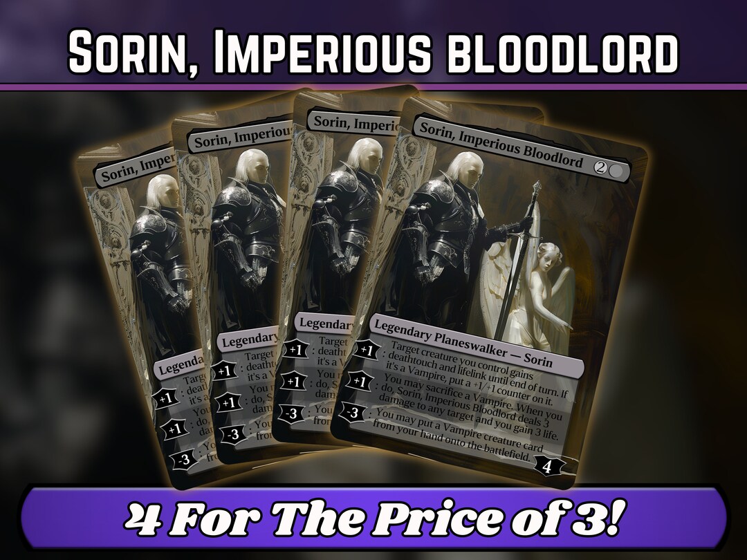 Sorin, Imperious Bloodlord - Proxy - Custom Magic Fantasy Art Series ...