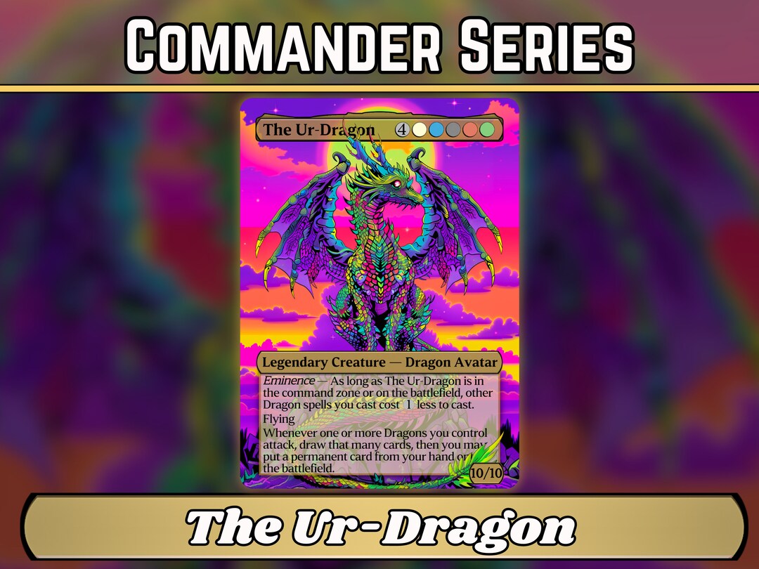 The Ur-dragon Proxy - Classic Commander Series - Full-art Custom Magic Proxies - Perfect Gift ...
